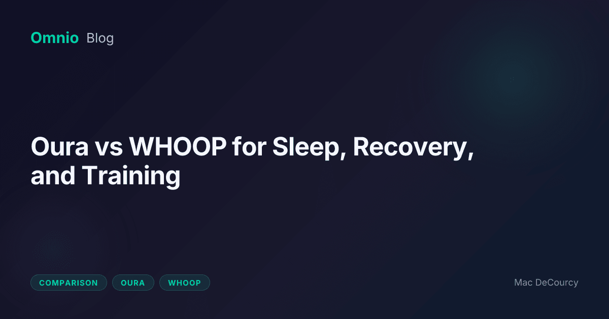 Oura vs WHOOP for Sleep, Recovery, and Training | Omnio Blog